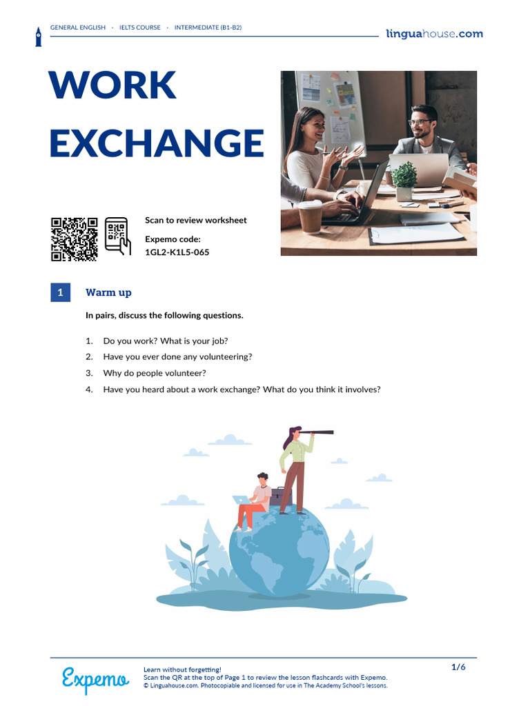 Work Exchange British English Student | PDF | Human Communication ...
