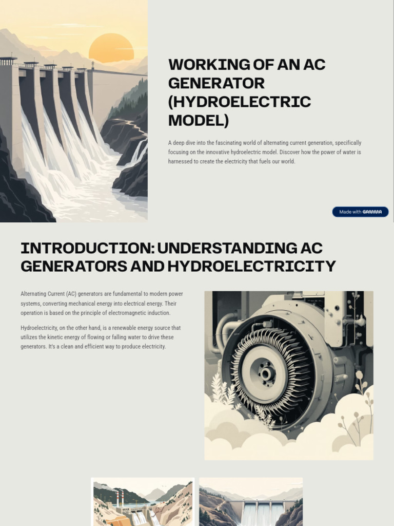 AC Generator: Hydroelectric Model Explained | PDF | Electromagnetic ...