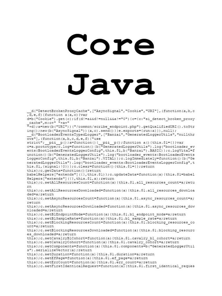Core Java | PDF | Computer Programming