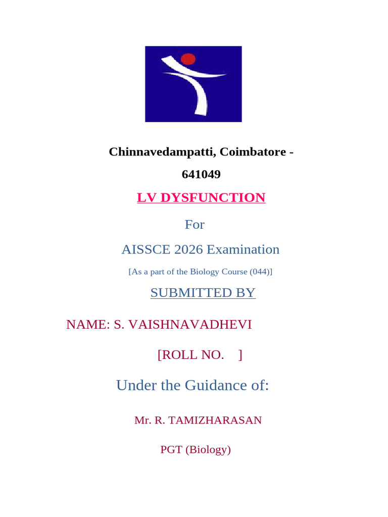 LV Dysfunction Project 3 | PDF | Diastole | Heart