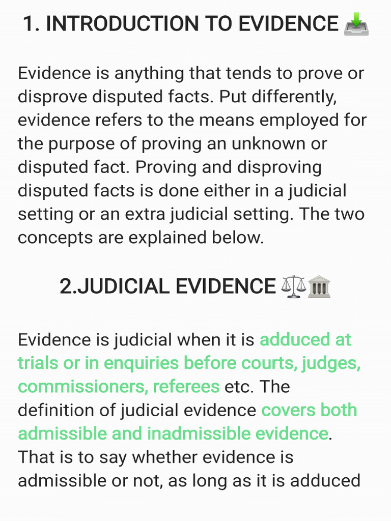 1 Principles of Evidence - 240715 - 065031 | PDF
