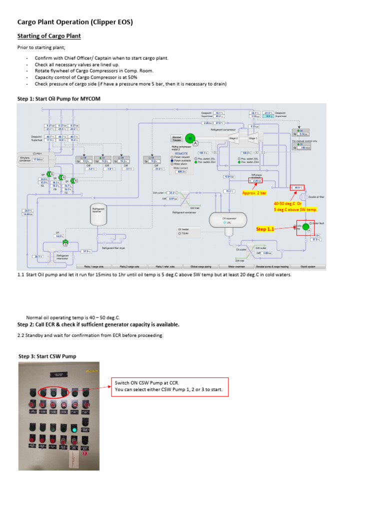Procedure for Cargo Plant Operation | PDF | Energy Technology ...