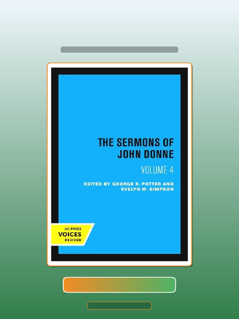 Testbank the Sermons of John Donne Volume 1st Edition Exam Prep | PDF ...