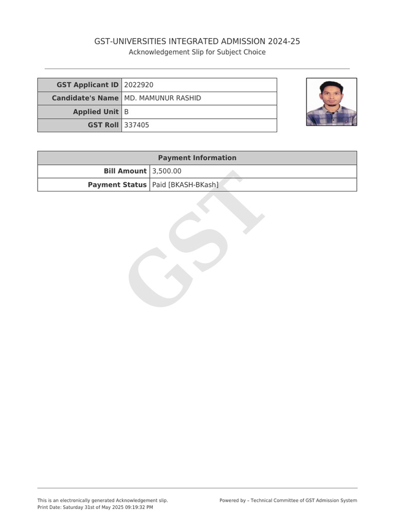 Acknowledgement Slip 2022920 | PDF