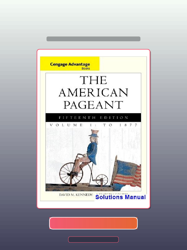Test Bank For Cengage Advantage Books The American Pageant 15th Edition ...