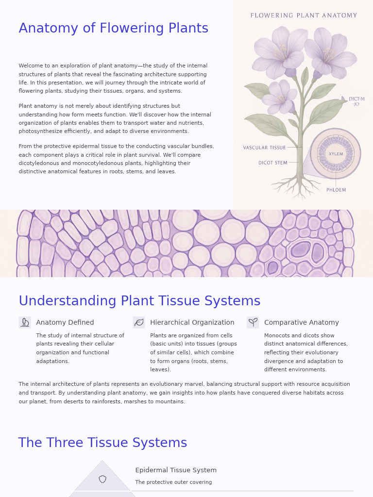 Plant Anatomy: Flowering Structures Explained | PDF | Leaf | Plant Stem