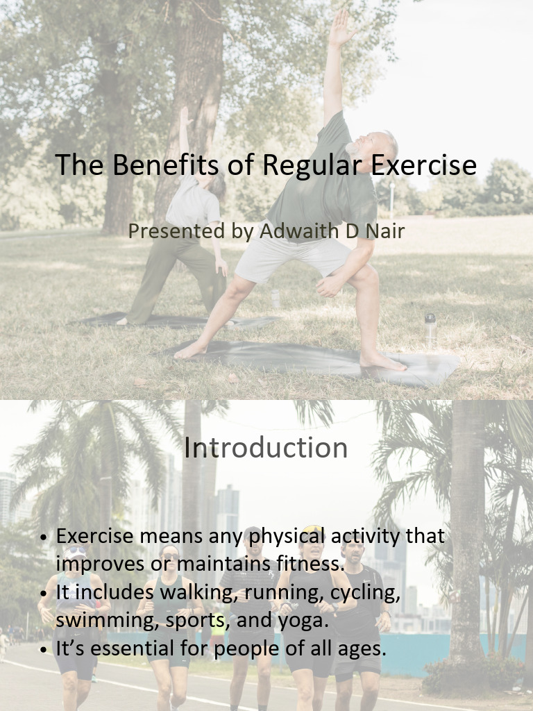 EBenefits of Regular Exercise AdwaithDNair | PDF