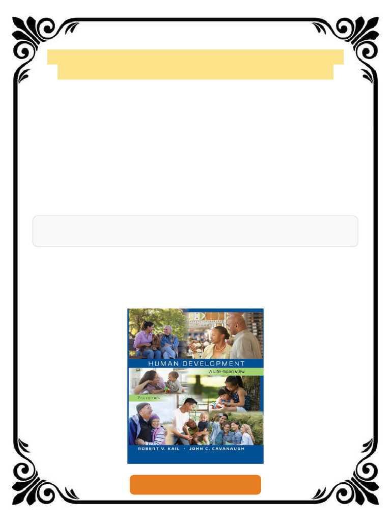 Human Development A Life Span View Robert V. Kail ebook trusted edition ...
