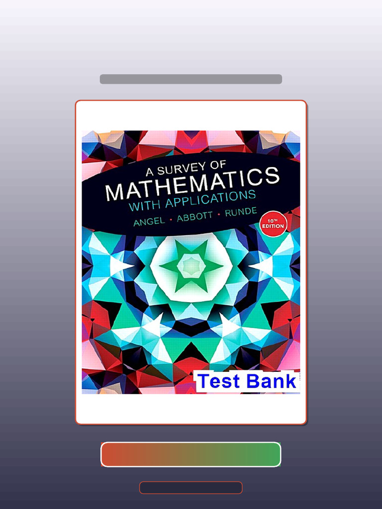 Test Bank for Survey of Mathematics With Applications 10th Edition ...