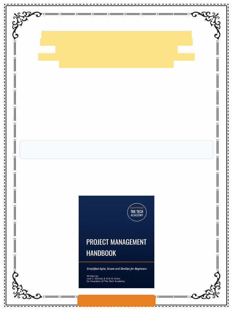 (EBOOK PDF)Project Management Handbook An Introduction to Scrum Agile and DevOps for Absolute ...