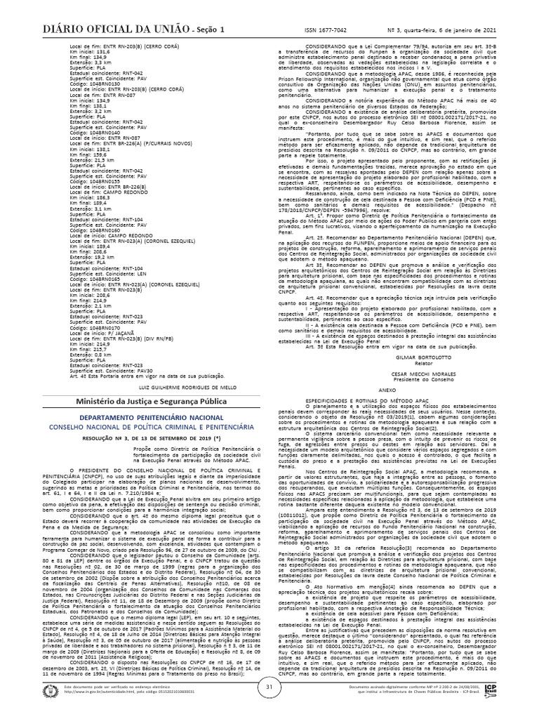 Marco Regulatório - Método Apac | PDF | Pena de morte | Acessibilidade