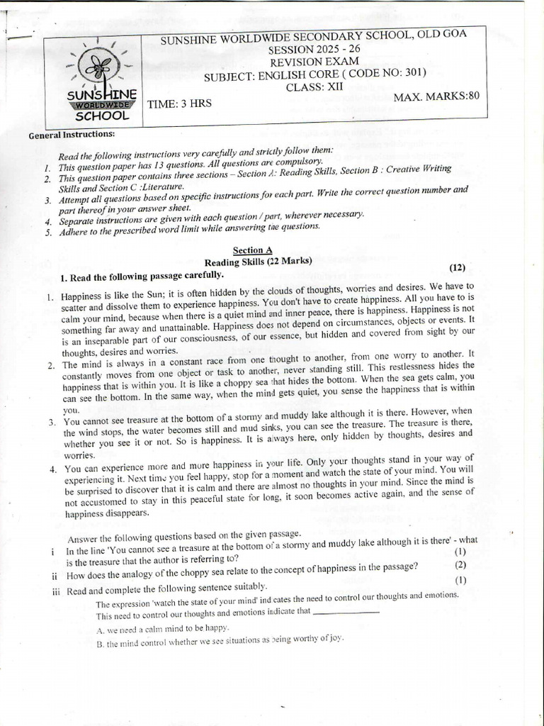 Revision Paper | PDF