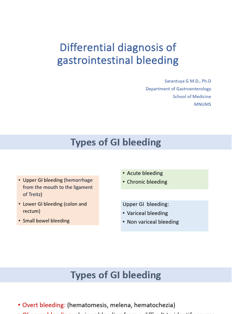 GI Bleeding | PDF | Gastrointestinal Tract | Bleeding