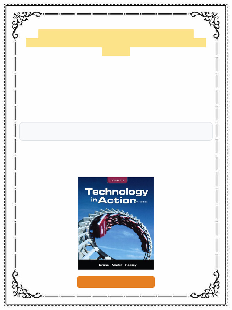 Technology in Action Complete 8th Edition Alan R. Evans Ebook Chapter ...
