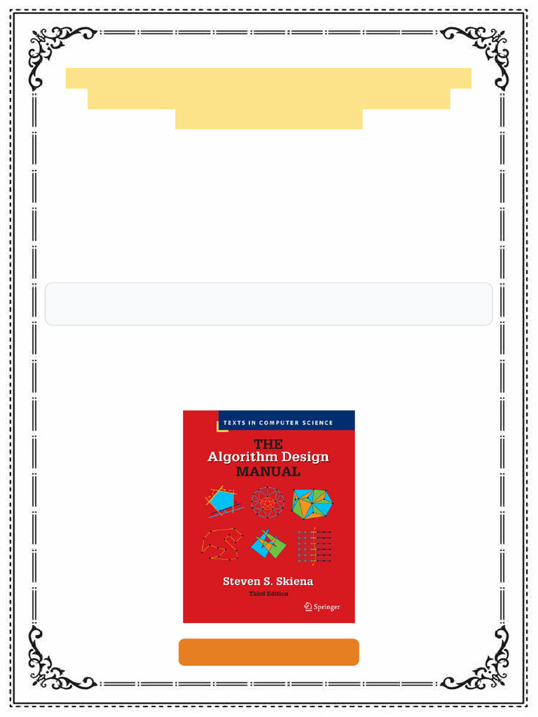 The Algorithm Design Manual 3rd Edition Steven S. Skiena ebook compact ...