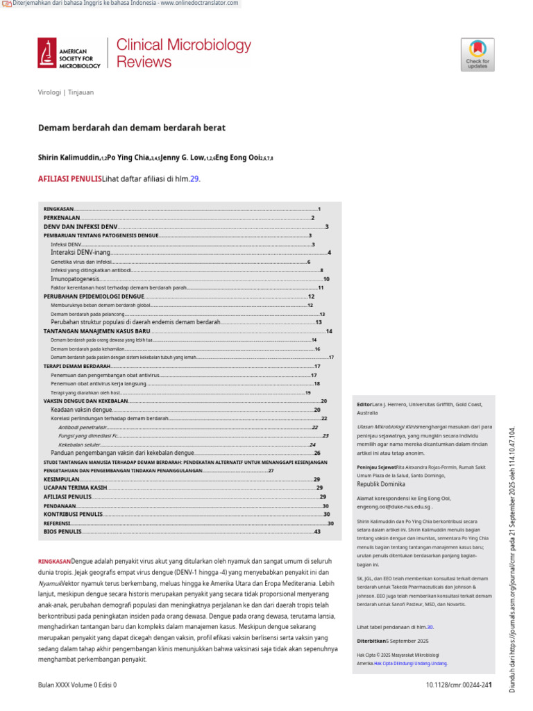 Kalimuddin Et Al 2025 Dengue and Severe Dengue (1).en.id (1) | PDF