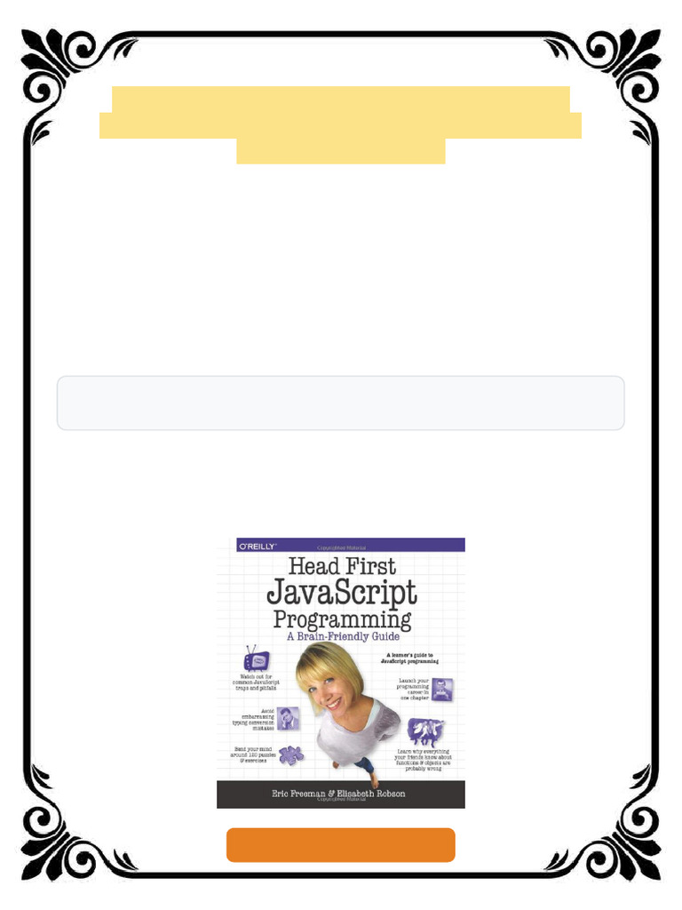 Head First JavaScript Programming 1st Edition Eric T. Freeman full ...