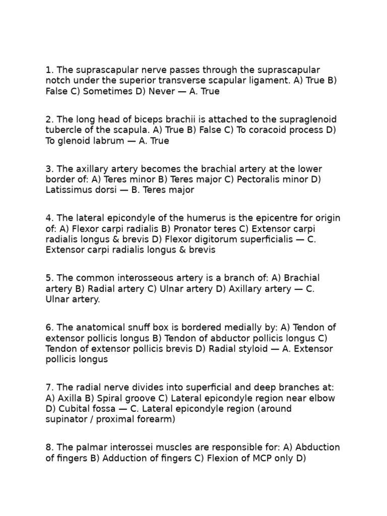 1. the Suprascapular Nerve Pas | PDF | Thumb | Hand