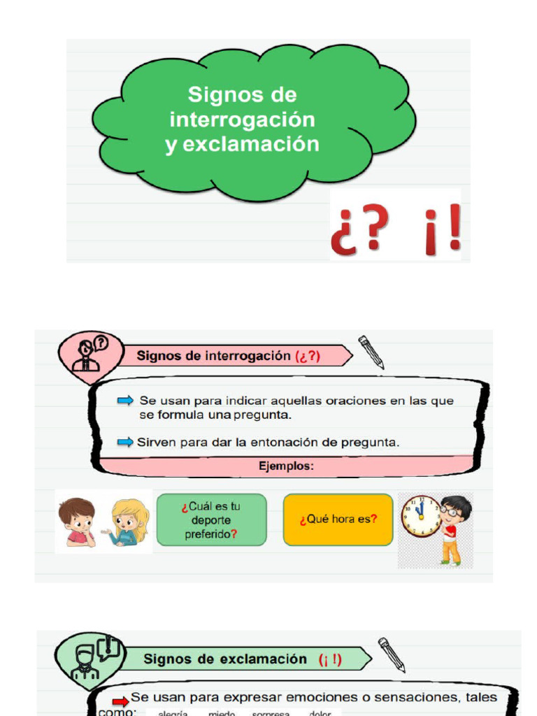 Signos de Exclamación y de Interrogación | PDF