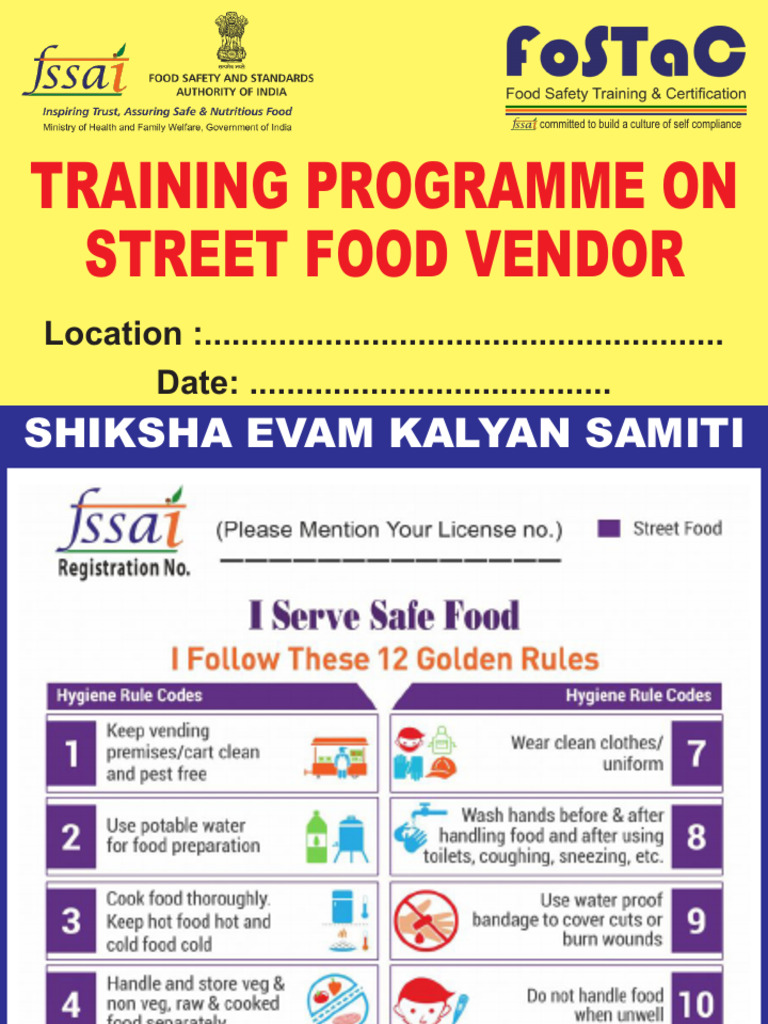 Street Food Vendor Training Program | PDF