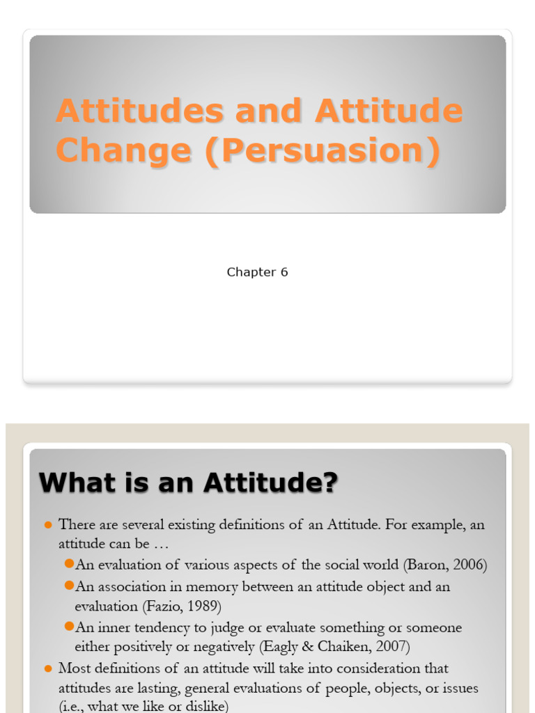 Understanding Attitudes and Change | PDF | Attitude (Psychology ...