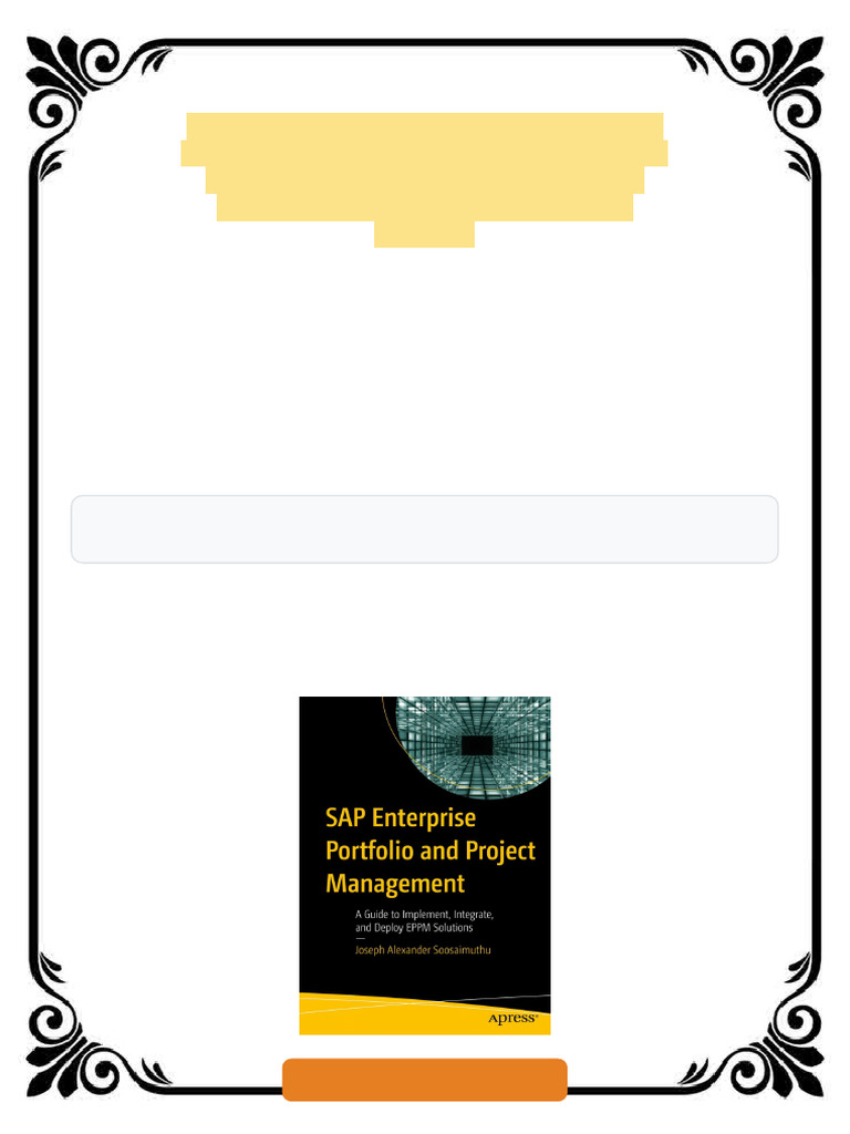 (Ebook PDF) SAP Enterprise Portfolio and Project Management 1st edition ...