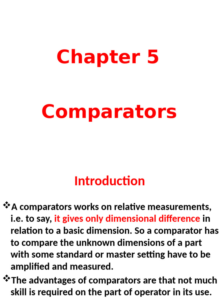 Understanding Comparators in Measurement | PDF | Instrumentation | Optics