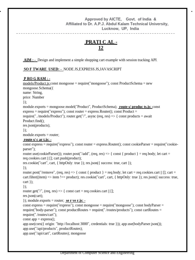 WT Exp 12-sk | PDF | Web Development | Java Script