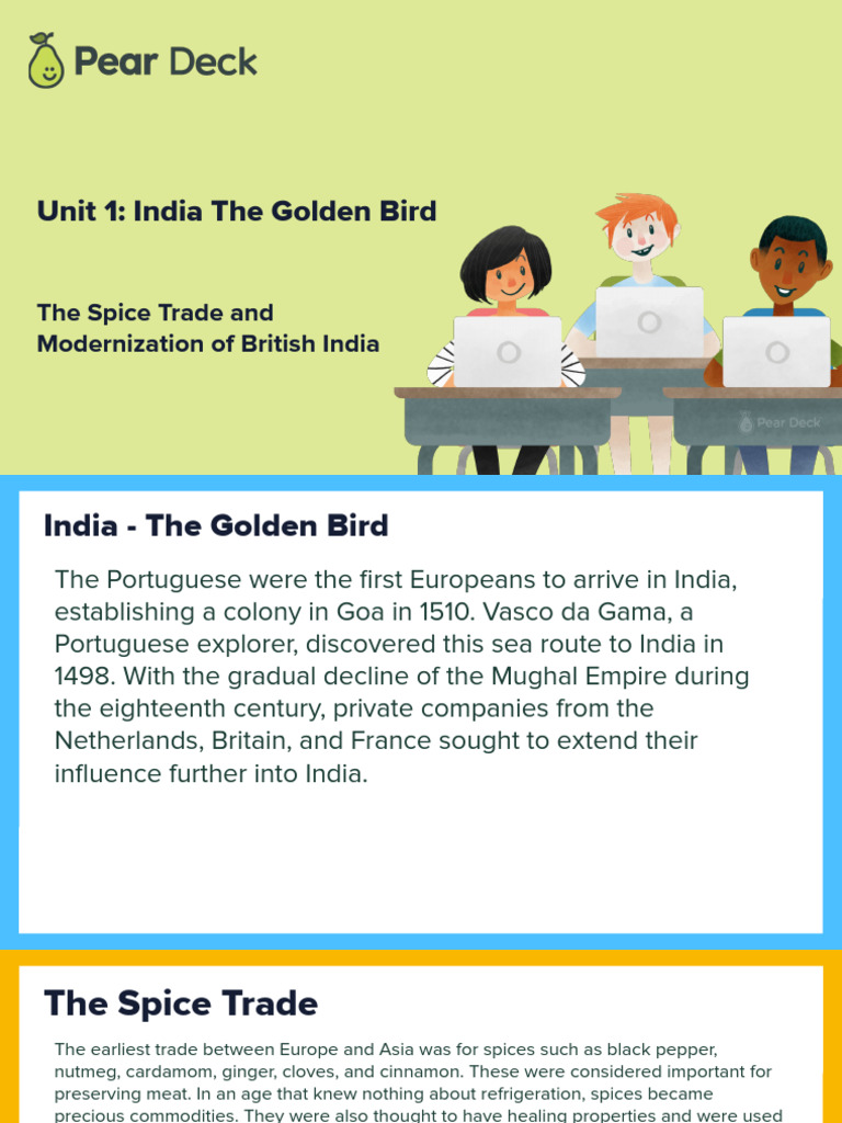 Unit 1_ India the Golden Bird | PDF | Spice | British Empire