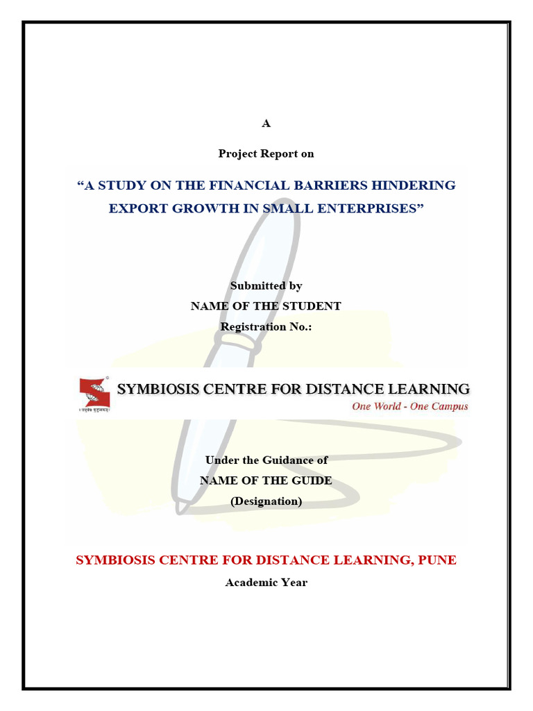 A Study on the Financial Barriers Hindering Export Growth in Small ...