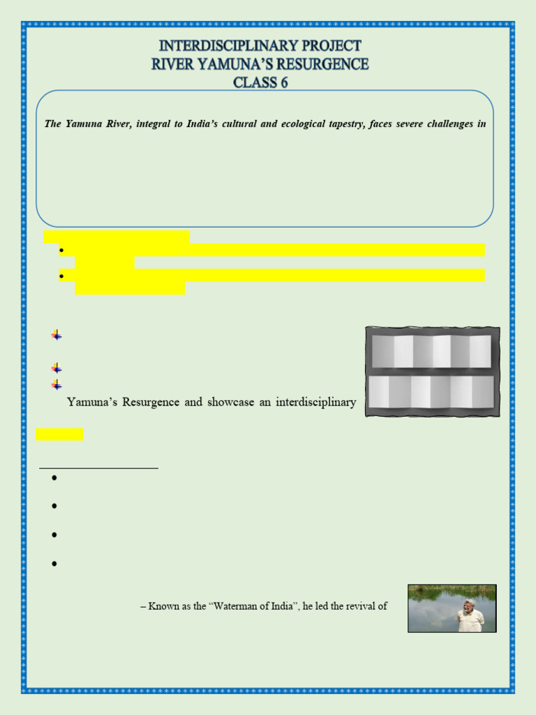 Yamuna River Conservation Project Outline | PDF | Environmentalism ...