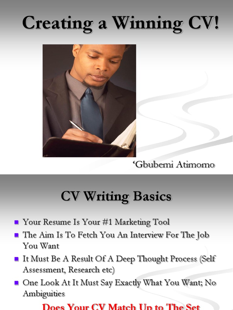 Crafting a Winning CV for Job Applications | PDF | Résumé | Competence ...