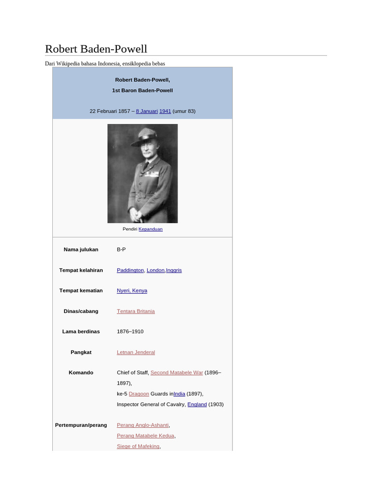 About Robert Baden Powell | PDF