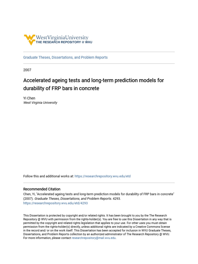 Accelerated Ageing Tests and Long-Term Prediction Models For Durability ...