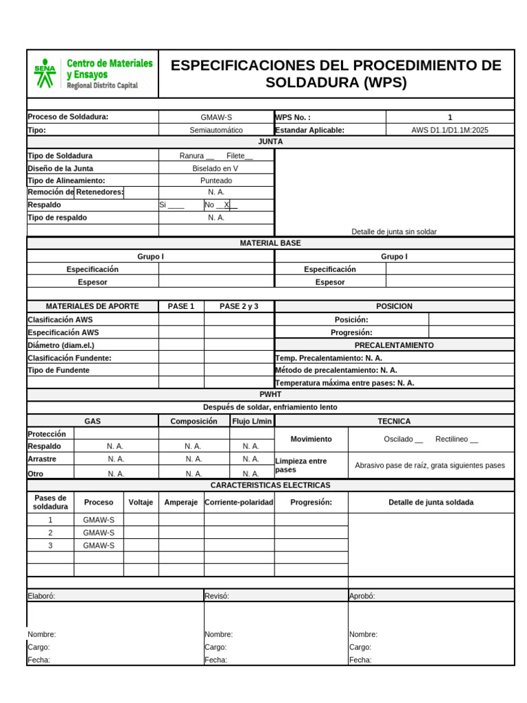 Especificaciones WPS GMAW-S AWS D1.1 | PDF | Soldadura | Construcción