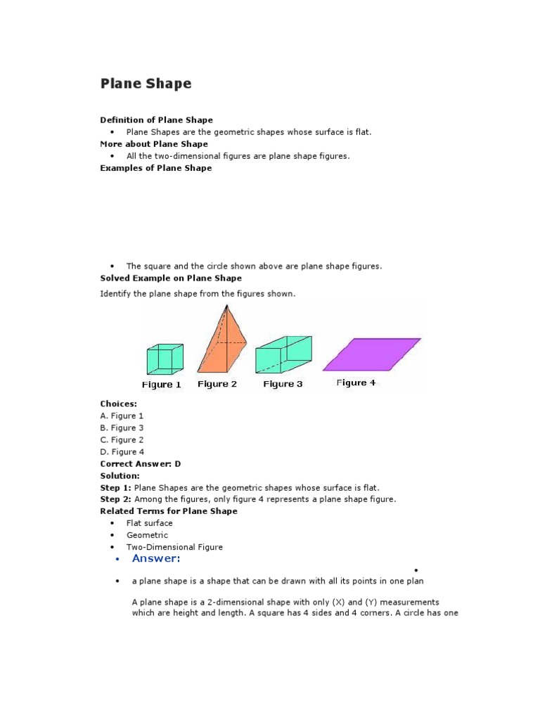 Plane Shape | PDF