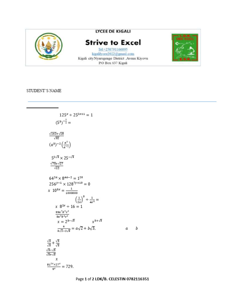 S2 All MATHS WORK (21-28 SEPT) | PDF | Mathematics | Chess