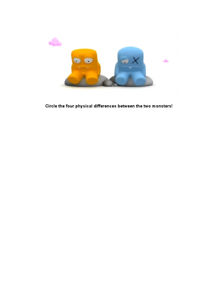 Circle The Differences Between The Two Monsters | PDF