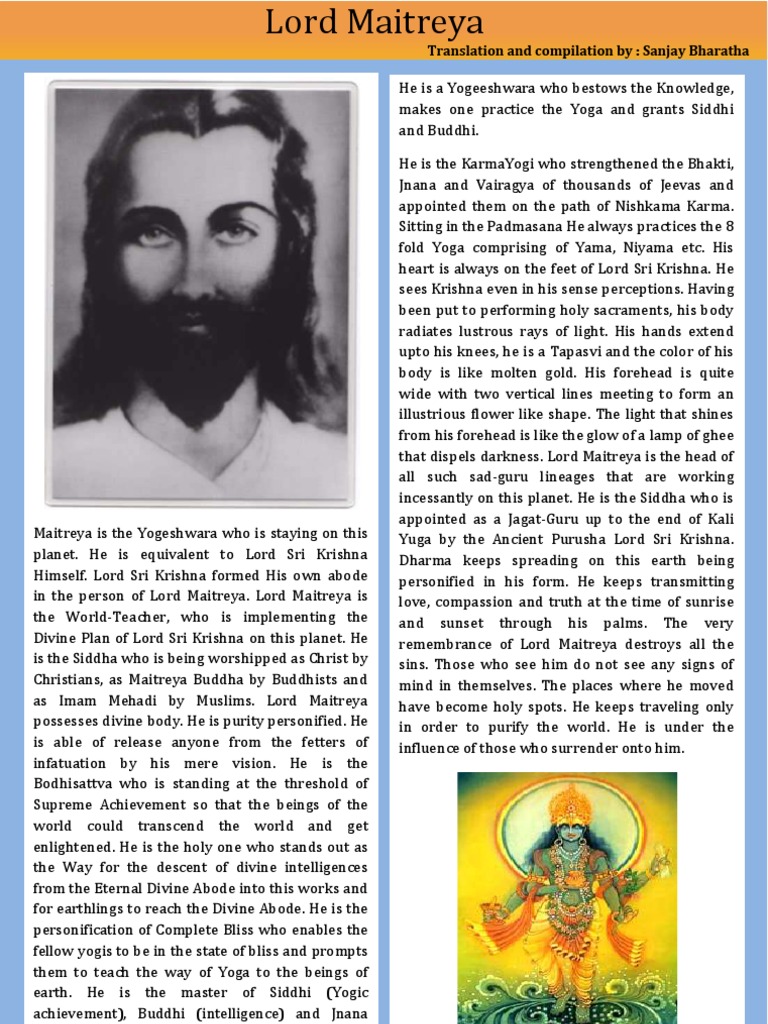 Lord Maitreya A Compilation by Sanjay Bharatha | PDF | Krishna | Hinduism