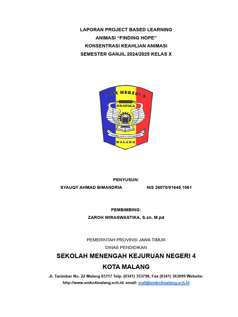 LAPORAN PROJECT BASED LEARNING | PDF