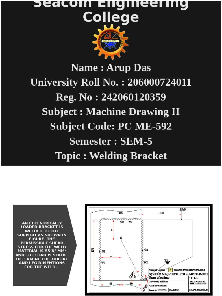 Arup Das 20600724011 Pca1 Welding Bracket Machine Drawing | PDF ...