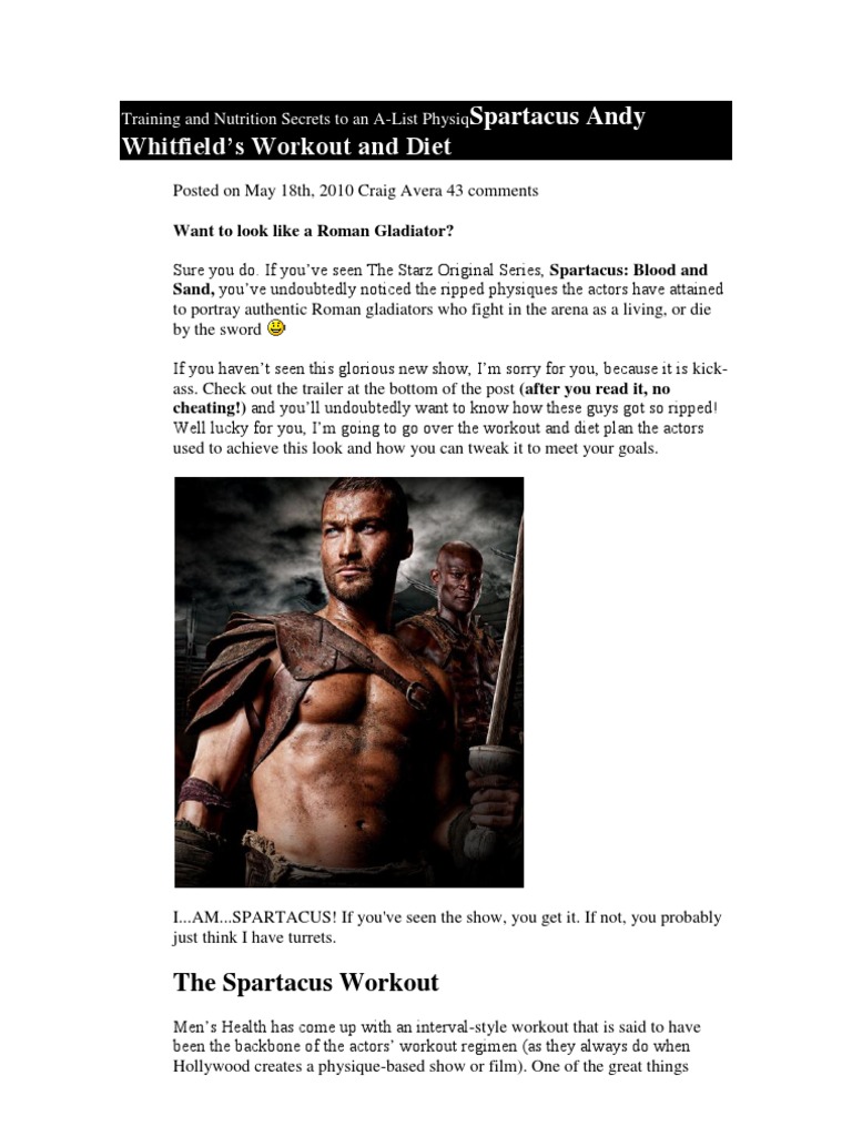 Spartacus Workout | PDF | Physical Exercise | Aerobic Exercise