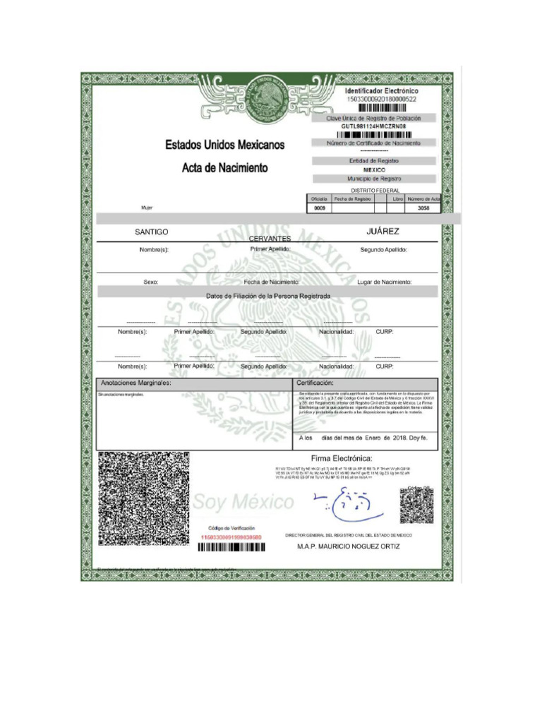Formulario de Registro Civil Editable | PDF
