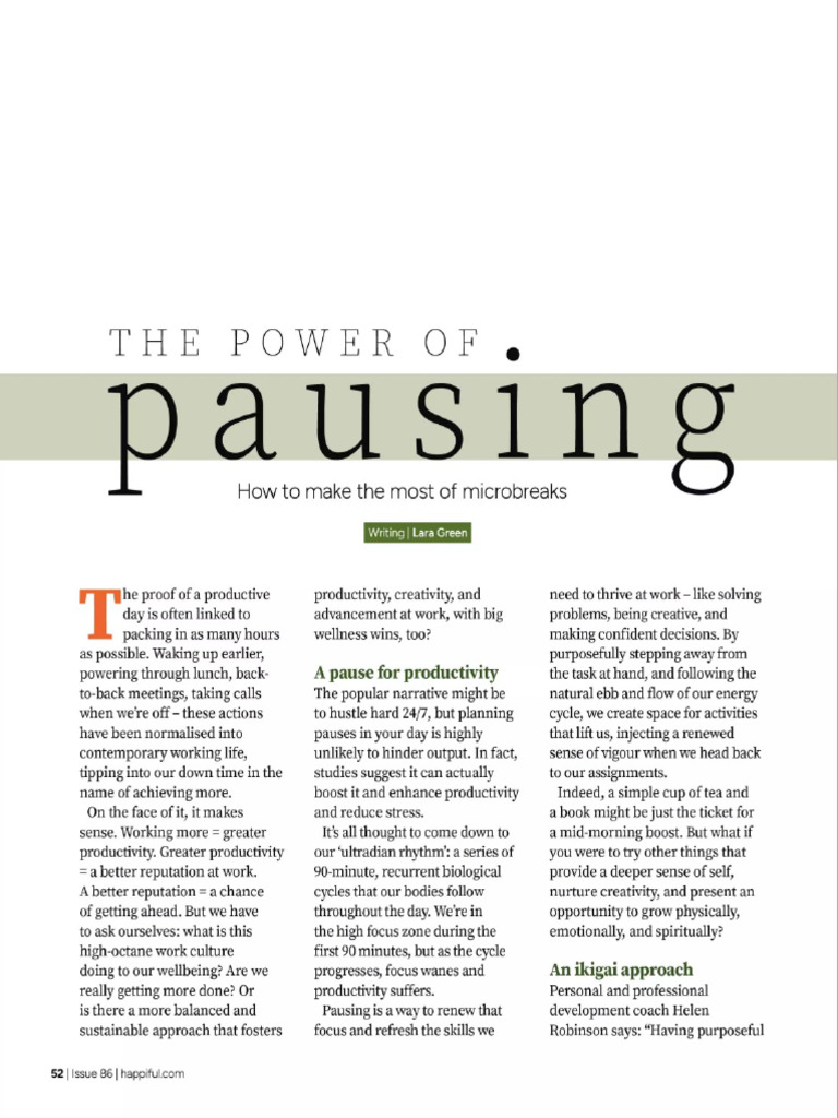 The Power of Pausing | PDF
