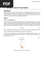 Spring-Mass Oscillation Lab Guide | PDF | Metrology | Applied And ...