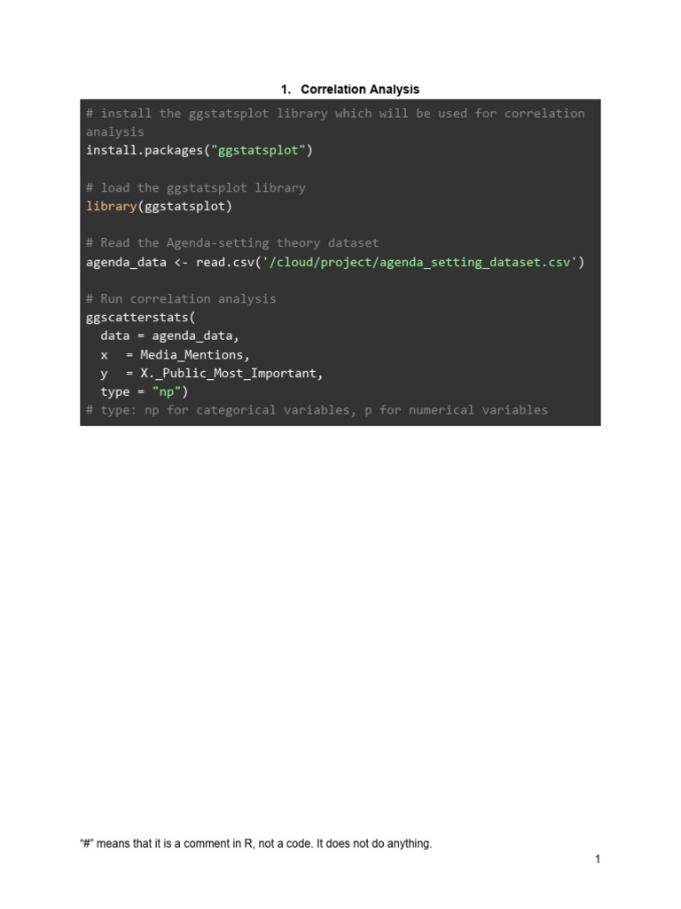 R Code Templates For Statistical Analysis | PDF | Statistical Analysis ...