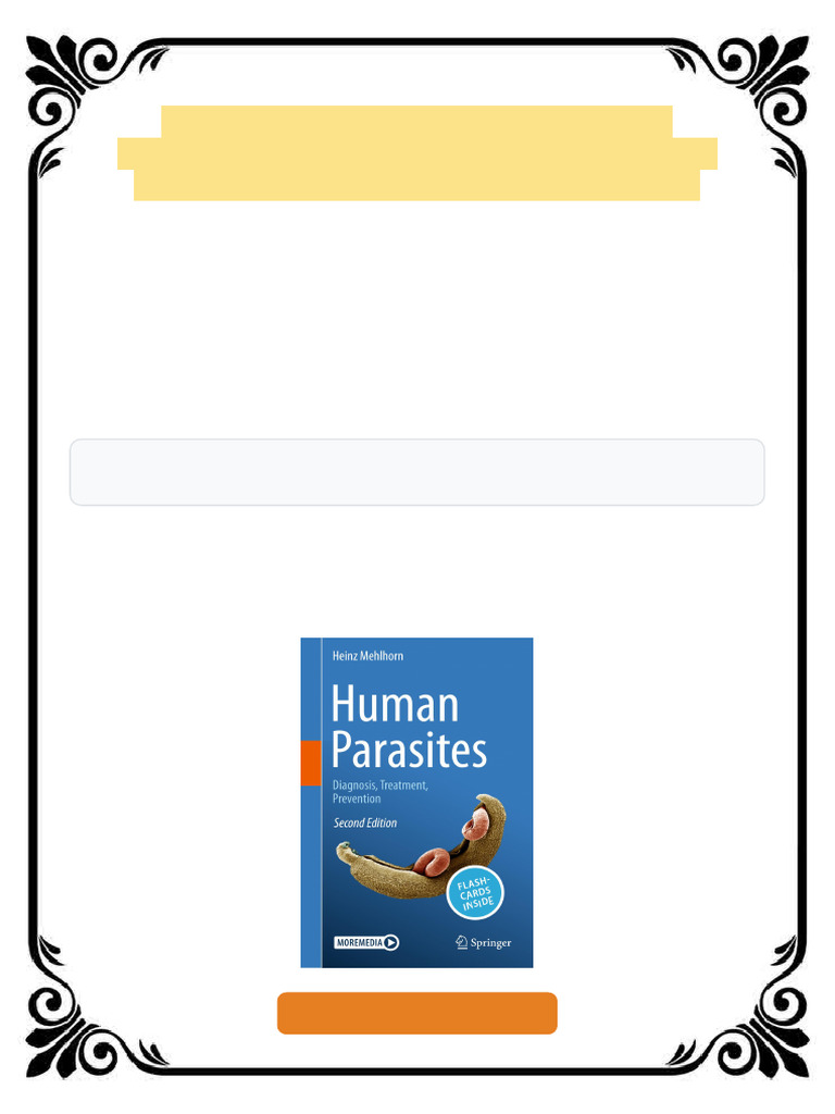 Human Parasites Diagnosis Treatment Prevention 2e 2nd Edition Heinz ...
