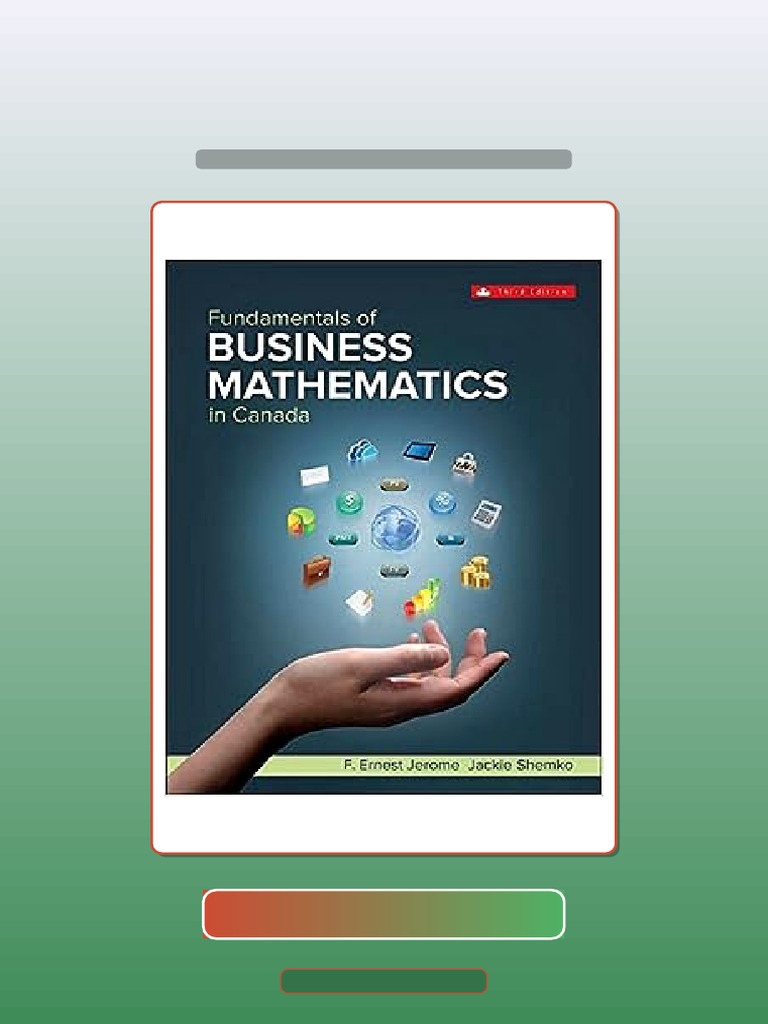 Fundamentals of Business Mathematics in Canada 3rd Edition by Jerome ...