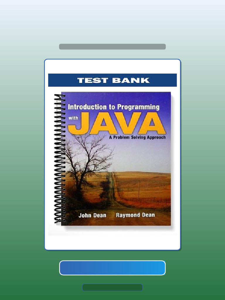 Introduction to Programming With Java a Problem Solving Approach 1st ...