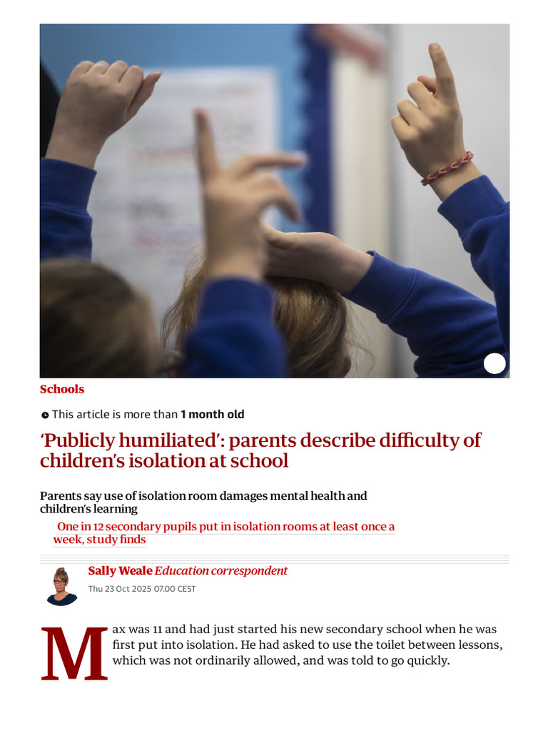 ‘Publicly Humiliated’_ Parents Describe Difficulty of Children’s ...